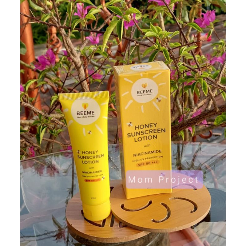 Jual BeeMe Honey Sunscreen Lotion with Niacinamide SPF 50+++ 20gr ...