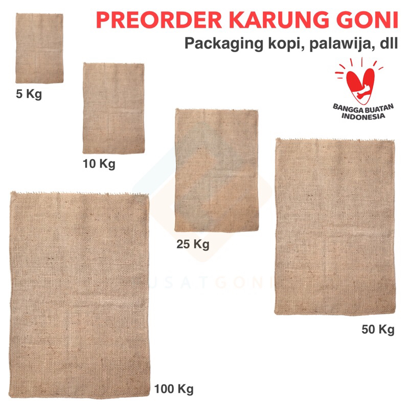 Jual Karung goni baru - packaging karung goni - karung kopi - karung ...