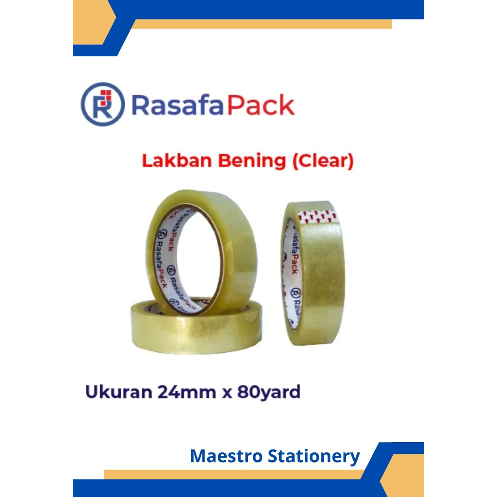 Jual Lakban RASAFA PACK 24 x 80 yard - Bening / Selotip / Isolasi ...