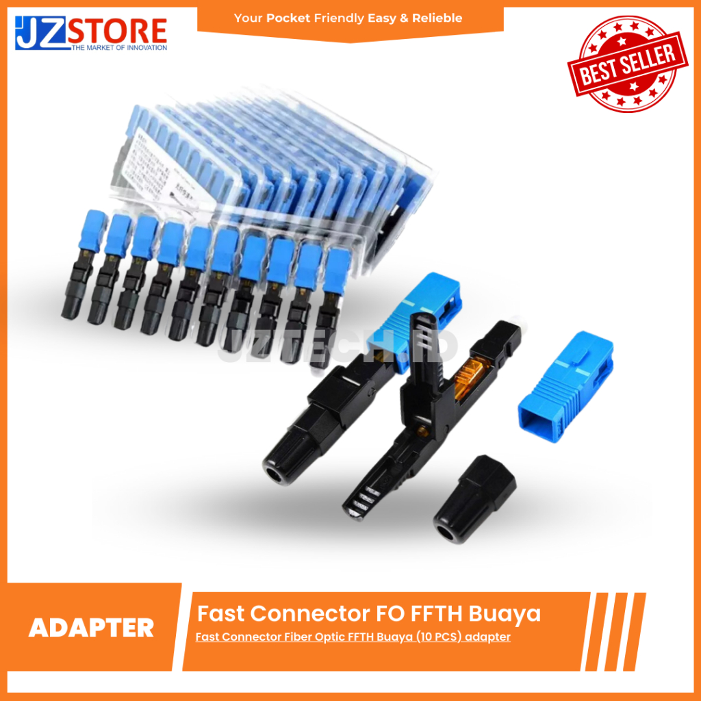 Jual Fast Connector Fiber Optic FFTH Buaya (10 PCS) adapter | Shopee ...