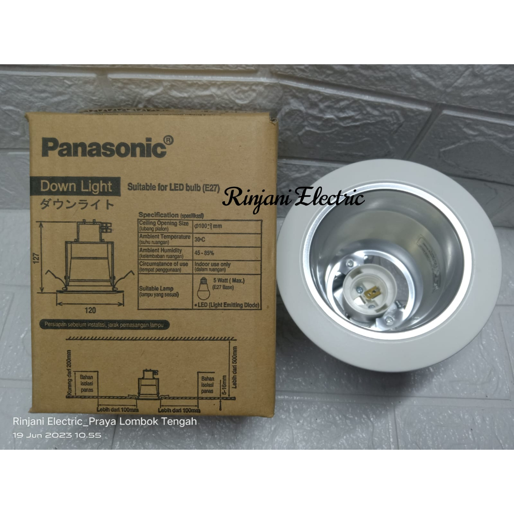 Jual Downlight Fitting Panasonic 3.5 nlp71210031 putih | Shopee Indonesia