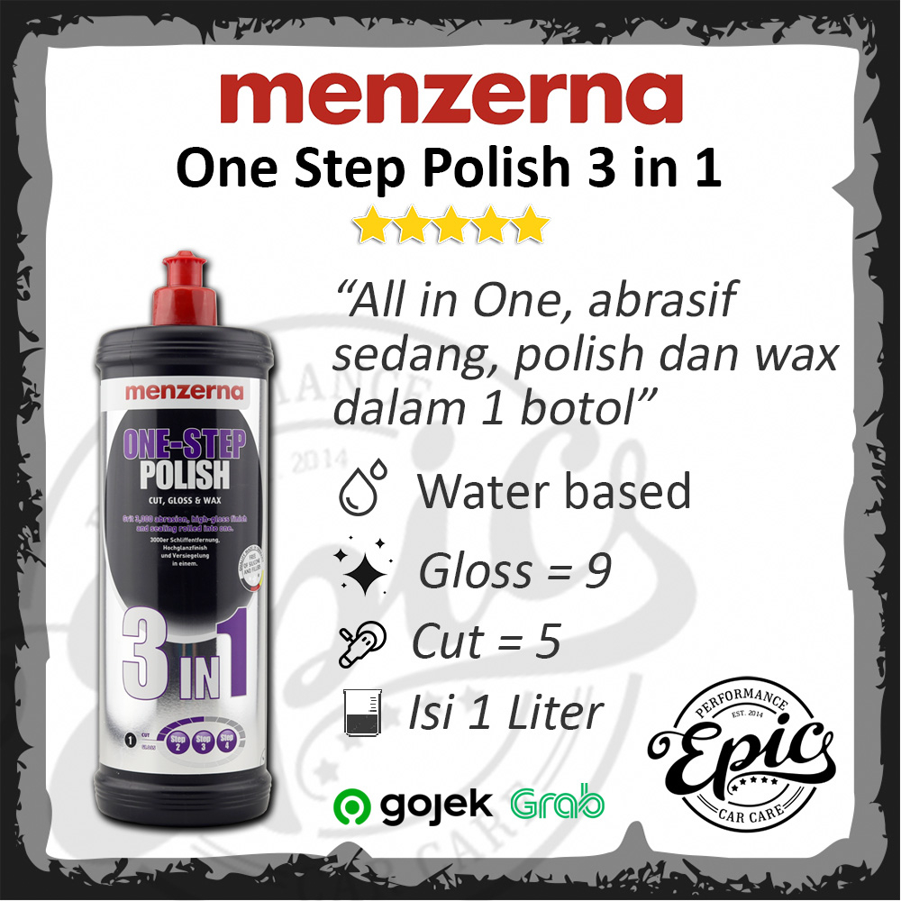 Jual Menzerna 3 in 1 One Step Polish 1 liter Produk AIO | Shopee Indonesia