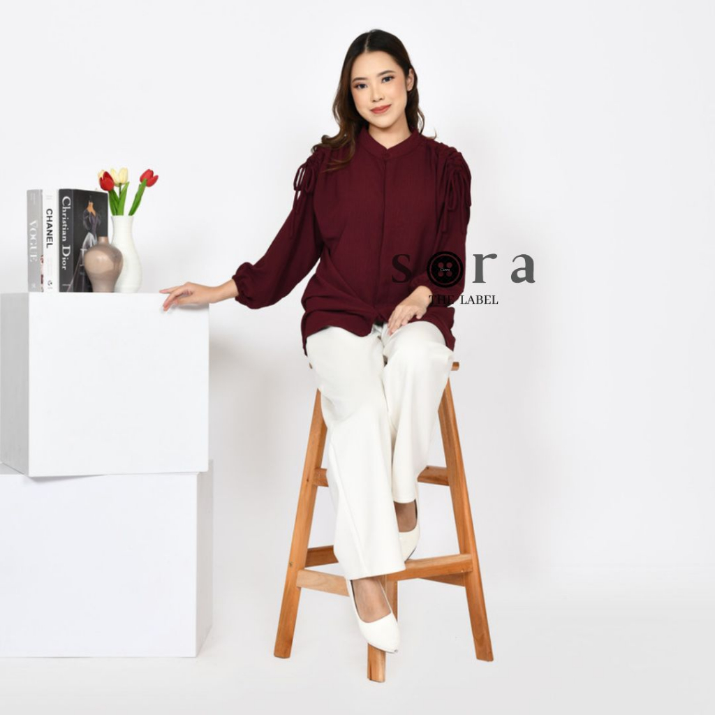 Jual BY SORA - GINA BLOUSE SERUT BAHAN CRINCLE CRINKLE AIRFLOW READY ...