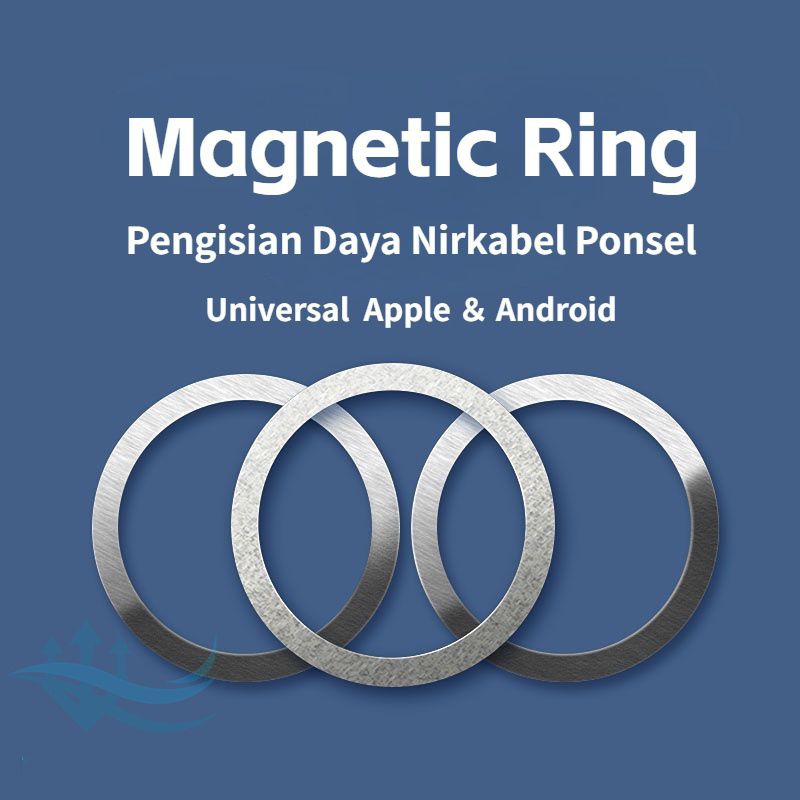 Jual Magnetic Ring Universal Stiker Magnet Wireless Charging Ring ...
