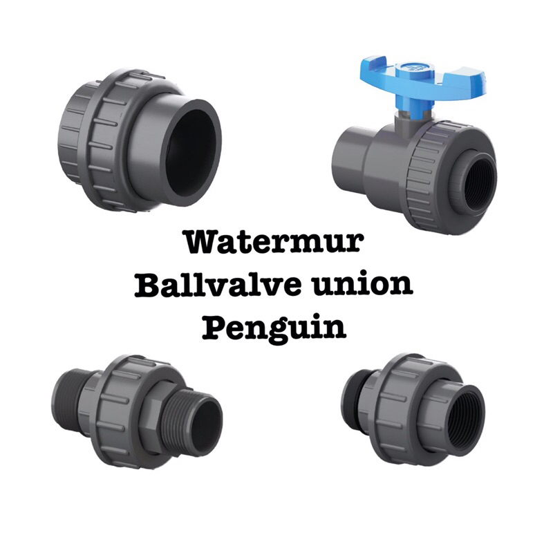 Jual Watermur penguin socket pipa penyambung pipa pvc Ballvalve union ...