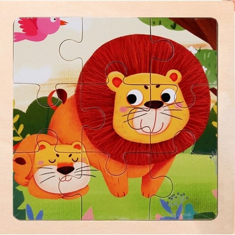 Jual [Colorful Stars] Mainan Edukasi Anak Puzzle Kayu Ukuran 11x11 cm ...