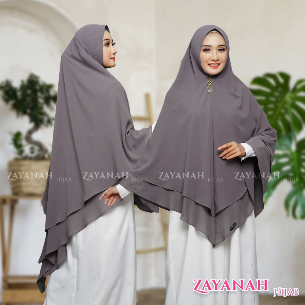 Jual Khimar Syari Seruty Aqeela 2 Layer Hijab Syari Super Jumbo ...
