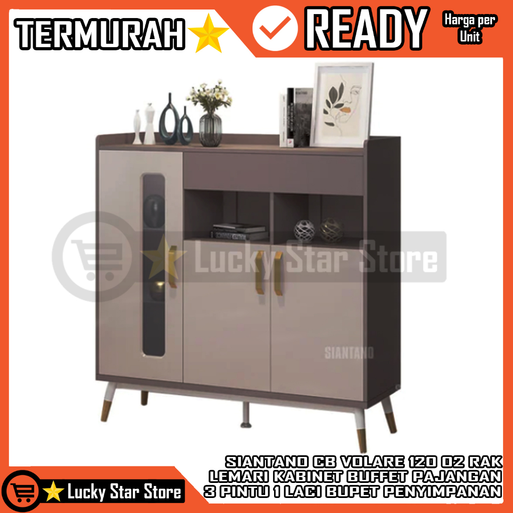 Jual [Kargo] SIANTANO CB VOLARE 120 02 KABINET LEMARI KAYU RAK BUFET ...