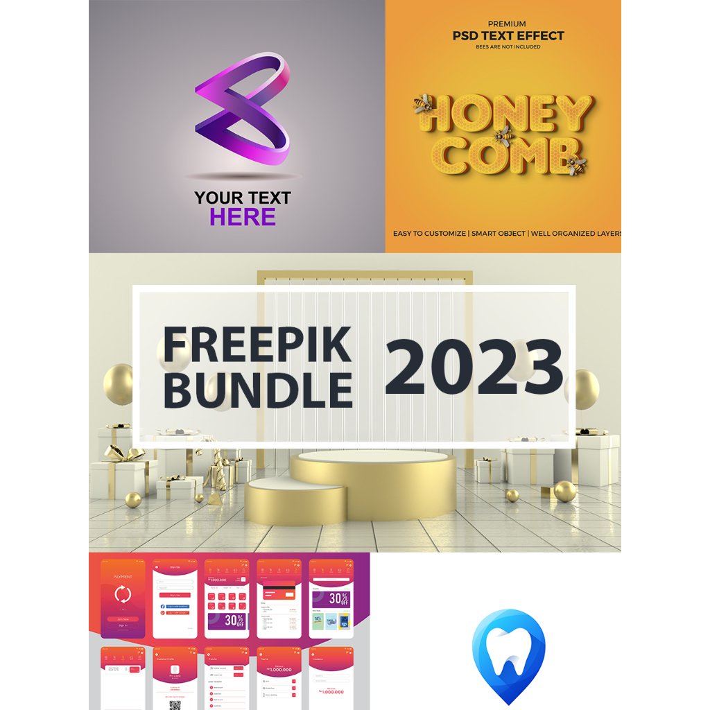 Jual Freepik Premium 2023 Paket 743 File | Bundle freepik Vector Mockup ...