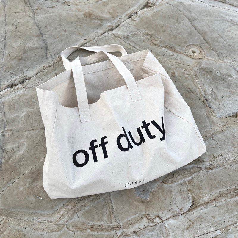 Jual CLASSY | OFF DUTY tote bag (DEFECT MINOR)| Tote bag canvas ...