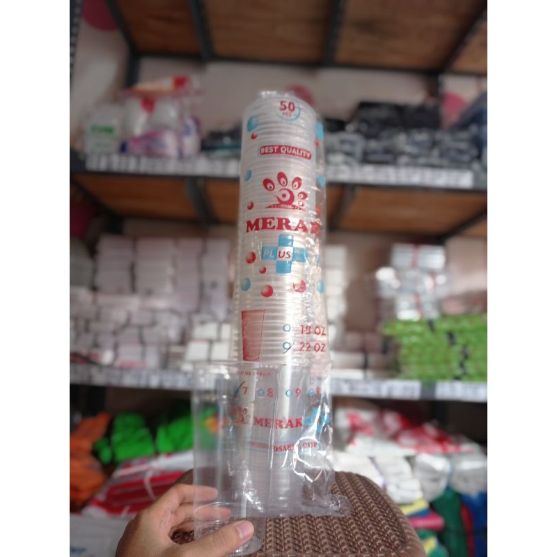 Jual Gelas 18 dan 22 Oz Merak / Cup plastik 18 dan 22 oz / Gelas ukuran ...