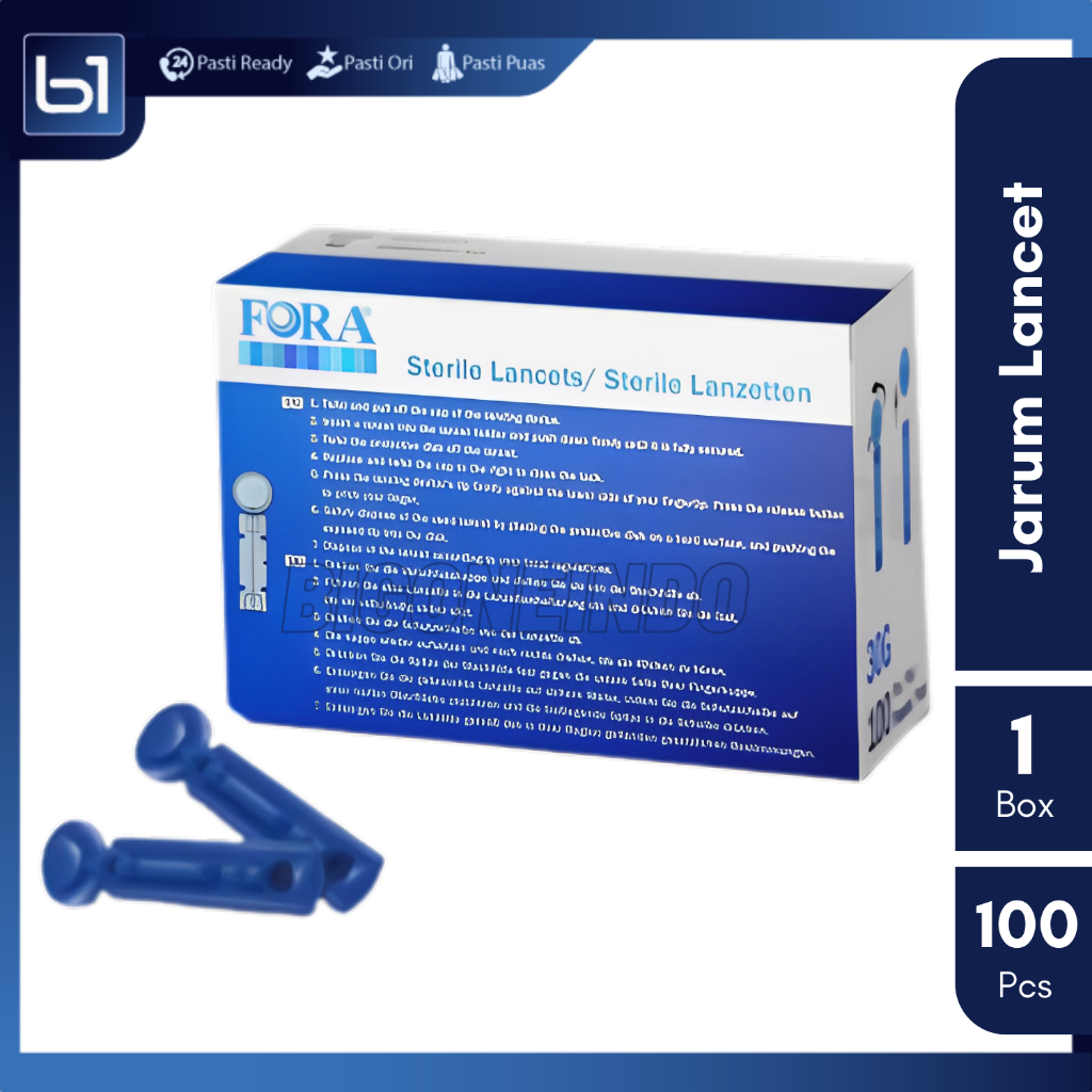 Jual Blood Sterile Lancets 30G FORA, Jarum Lancet Steril, Pengambil ...