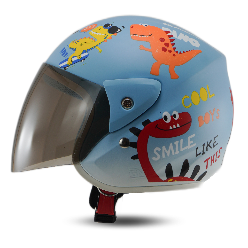 Jual Helm Anak BIP PLAST Helm anak retro bagus karakter dino motif lucu ...