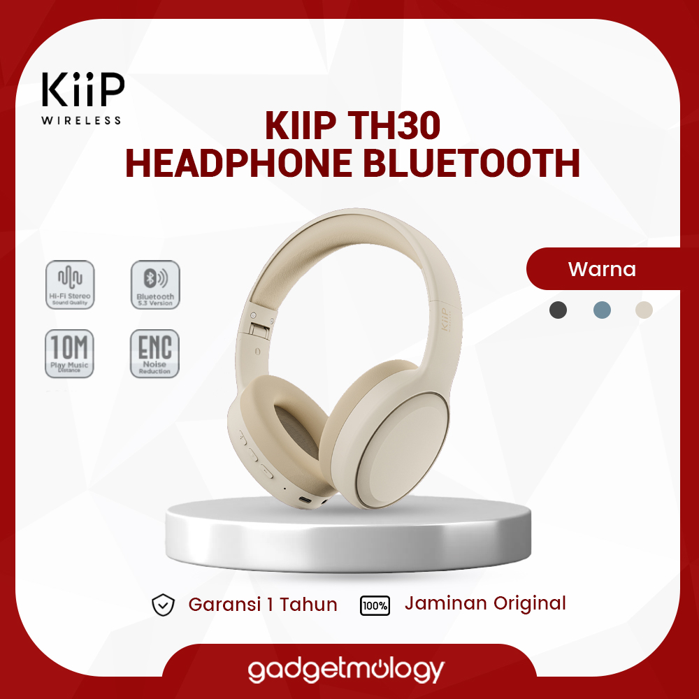 Jual KiiP Headphone Wireless TH30 Bluetooth Headset Earphone BT 5.3 ...