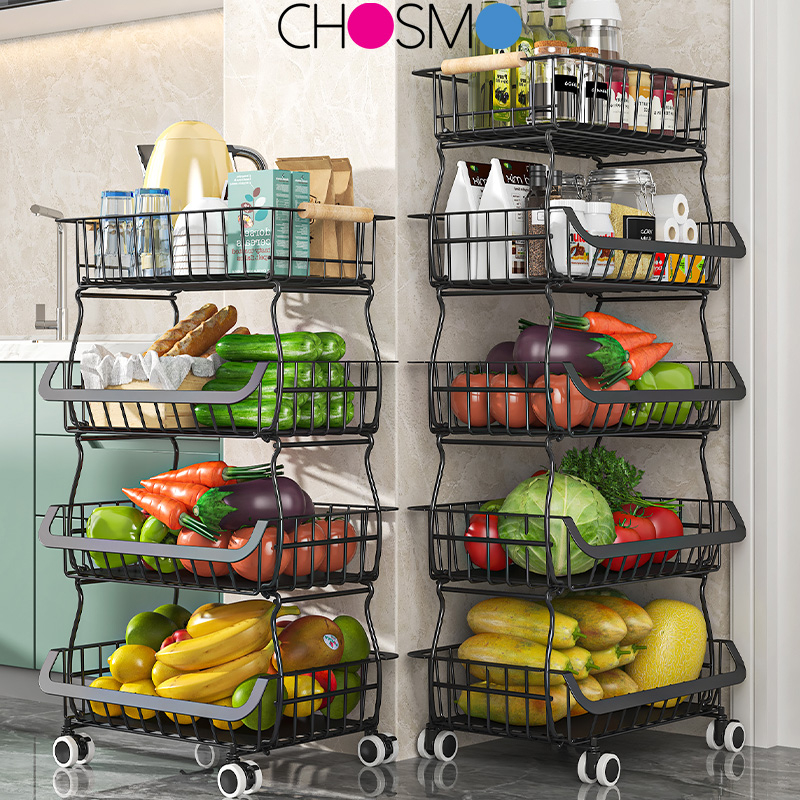 Jual Rak dapur multifungsi rak keranjang buah dan sayuran rak keranjang ...