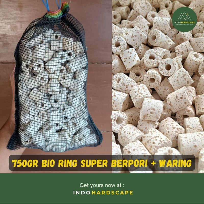 Jual 750 GR BIO RING KANDILA SUPER BERPORI + WARING MEDIA FILTER ...