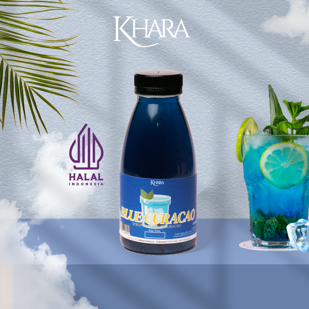 Jual Sirup Khara Blue Curacao 350ml Khara Blue Curacao Flavoured
