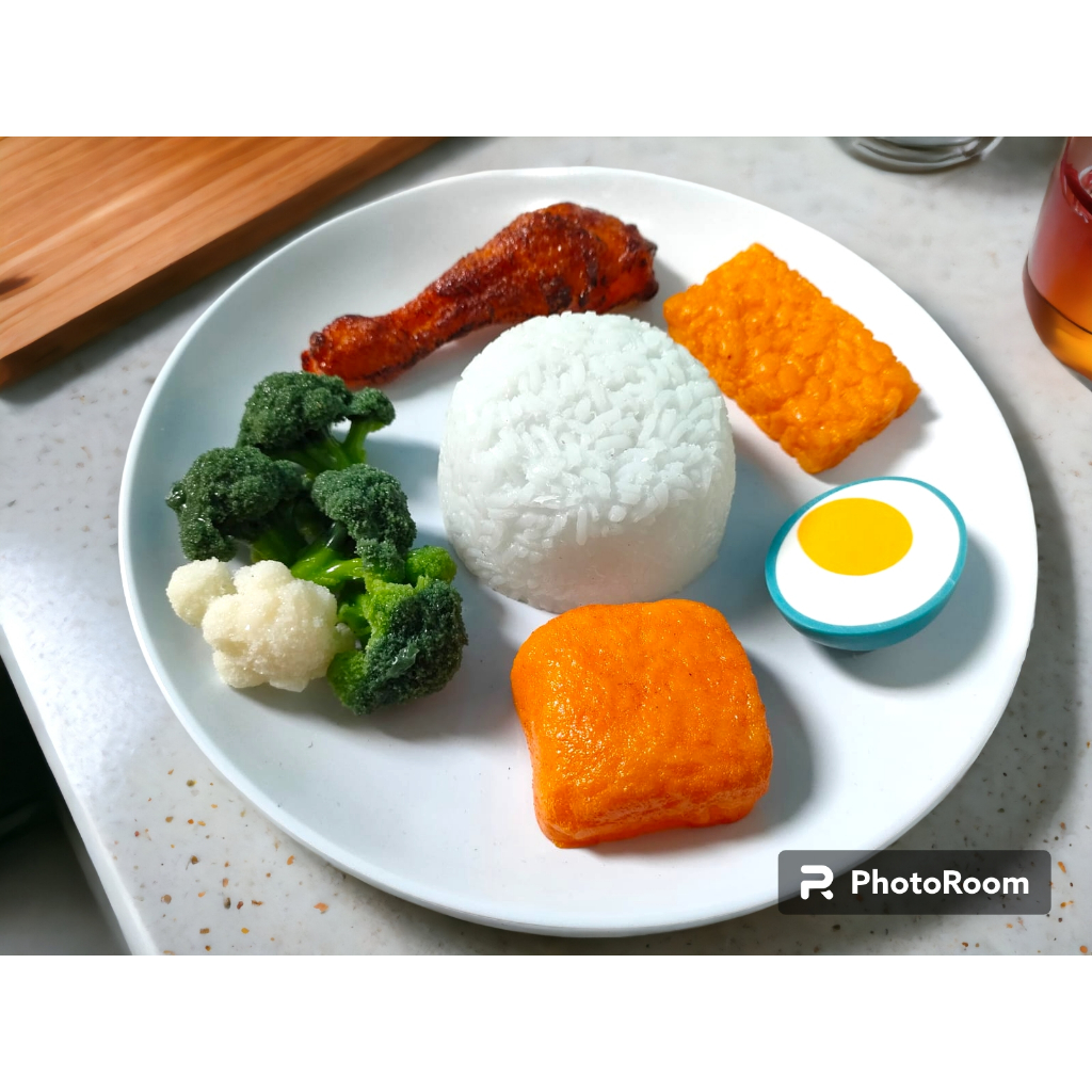 Jual Replika makanan / dummy makanan / Replika mainan menu 4 sehat 5 ...