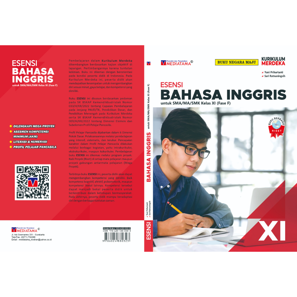 Jual ESENSI Bhs Inggris SMA/MA/SMK Kelas XI (Fase F) Kurikulum Merdeka Buku Berbasis Riset ...