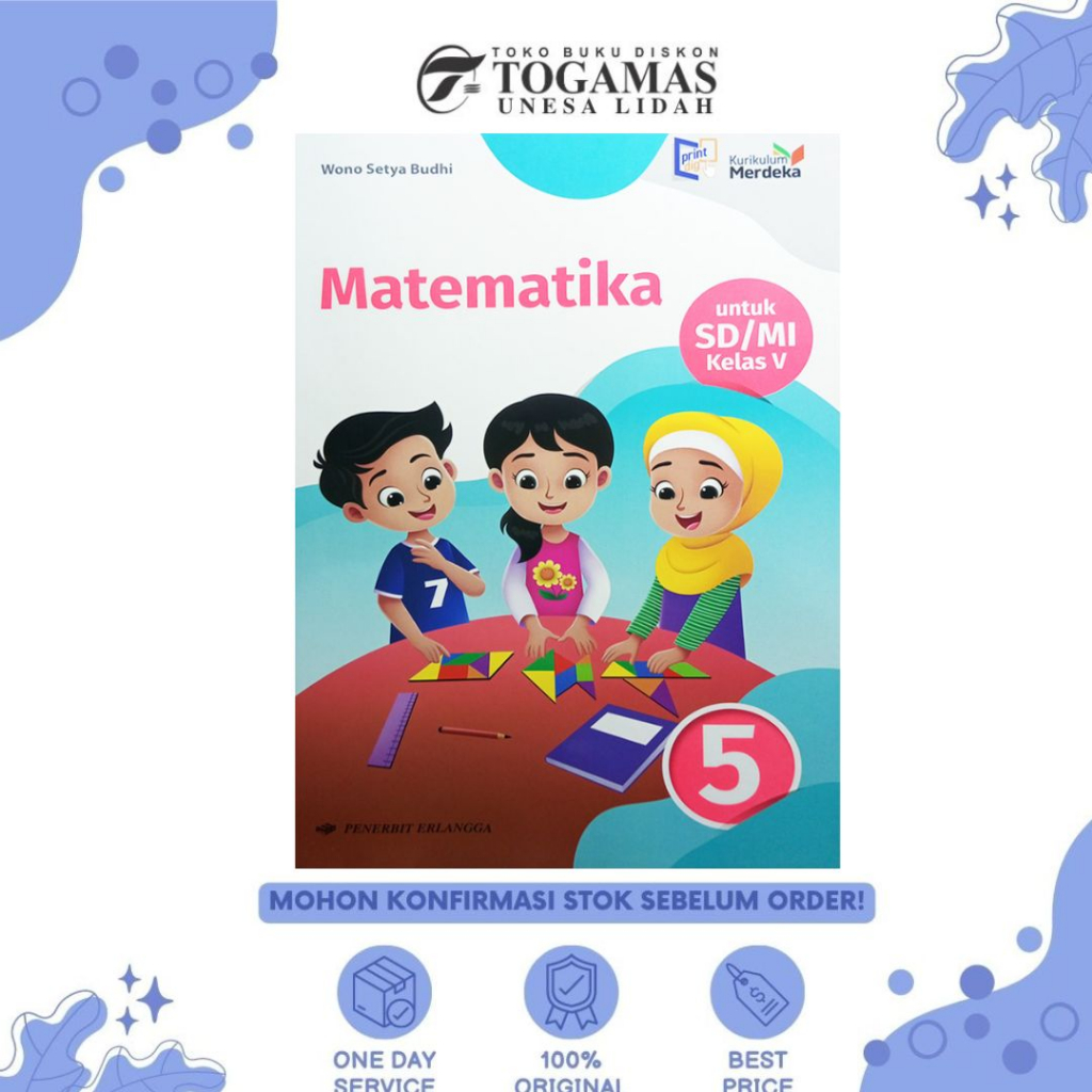 Jual MATEMATIKA SD /MI V JL5 KURIKULUM MERDEKA GRATIS STICKER NAMA ...