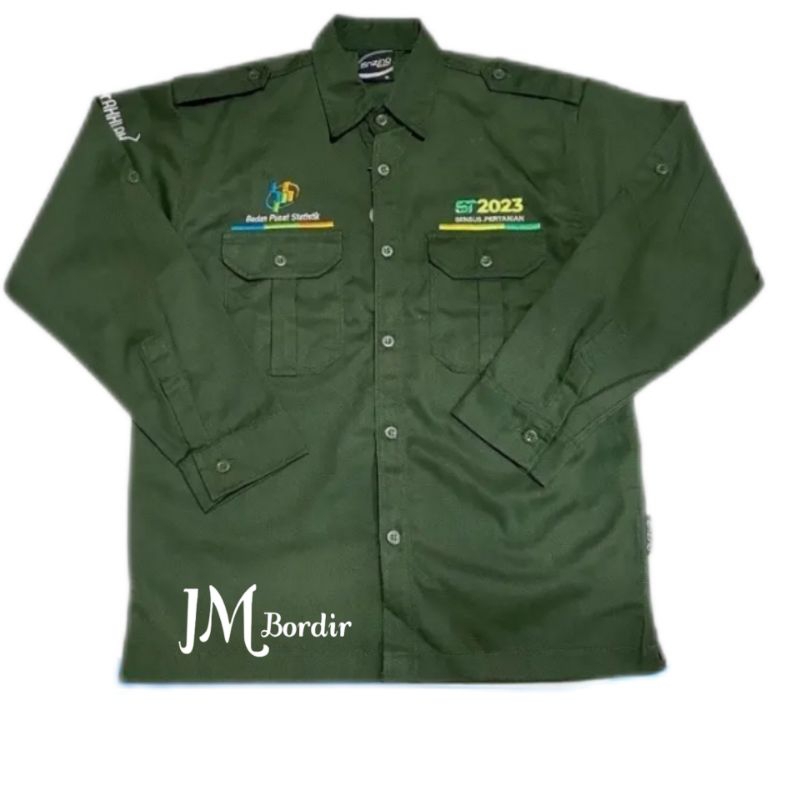 Jual KEMEJA BPS BORDIR || SERAGAM BADAN PUSAT STATISTIK || BAJU SENSUS PERTANIAN BORDIR | Shopee ...