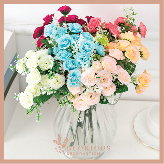 Jual Bunga Mawar Mini Set x15 Artificial Flower Rose Dekorasi Rumah ...