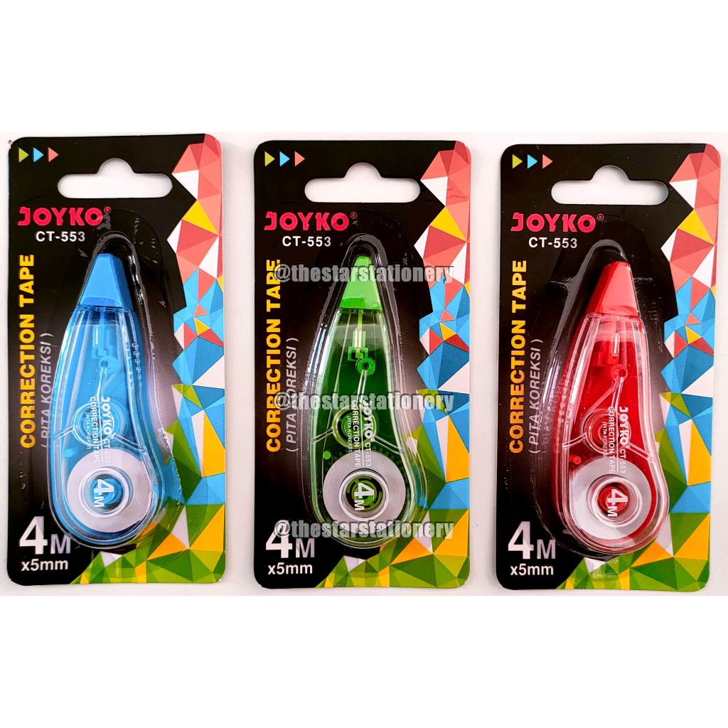 Jual (1 Biji) Correction Tape Joyko CT-553 4 M x 5 mm / Correction Tape ... Jual (1 Biji) Correction Tape Joyko CT-553 4 M x 5 mm / Correction Tape ...