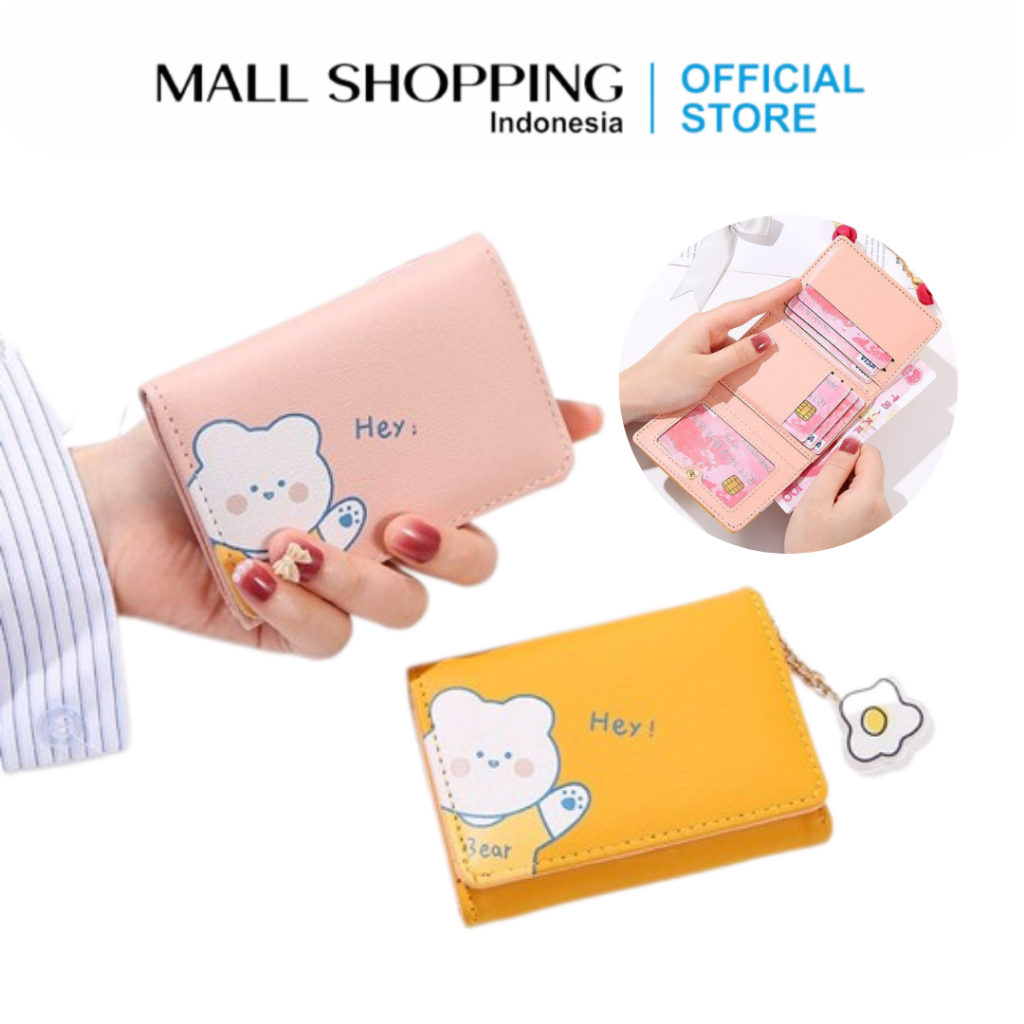 Jual DOMPET WANITA A86 DOMPET WANITA LIPAT MINI MOTIF ANIMAL LUCU TEDY ...
