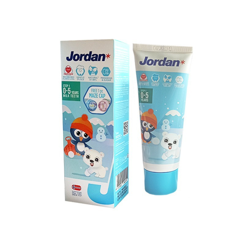 Jual JORDAN KIDS TOOTHPASTE STEP 1 & STEP 2 STRAW 75G | Shopee Indonesia