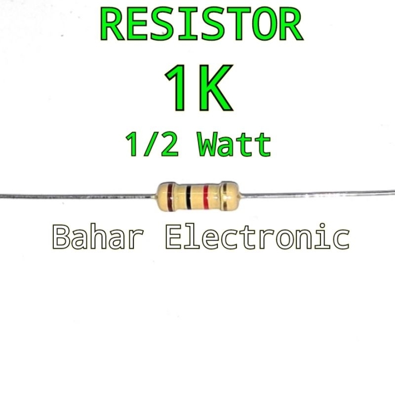Jual Resistor 1K 1/2W (Coklat) per 4 biji | Shopee Indonesia