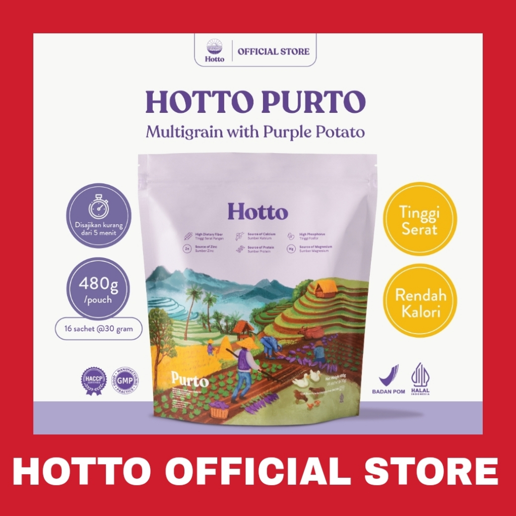 Jual HOTTO PURTO SUPERFOOD MULTIGRAIN PURPLE POTATO MEAL REPLACEMENT ...