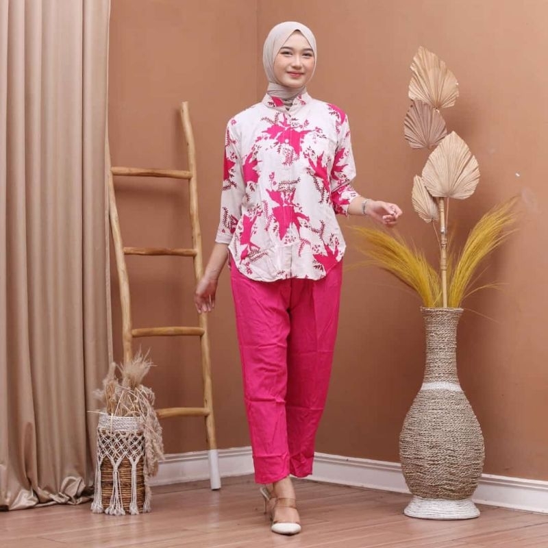 Jual SETELAN BAJU WANITA DEWASA ONE SET NAGITA FLOWER TERBARU SETCEL CRINGKEL AIRFLOW VIRAL 2023 ...