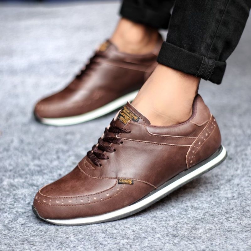 Jual Sultan Footwear Sepatu Kasual Sneakers Sporty Pria Kulit Asli Sapi Trendy Erza Series ...