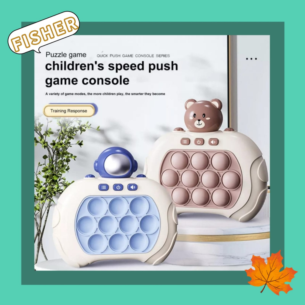 Jual [FISHER] Fast Push Puzzle Game BEAR | Pop It push bubble | Mainan ...