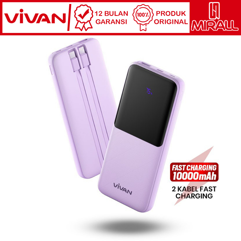 Jual VIVAN VPB-E10 Power Bank 10000mAh Powerbank 22.5W PD Quick Charge ...
