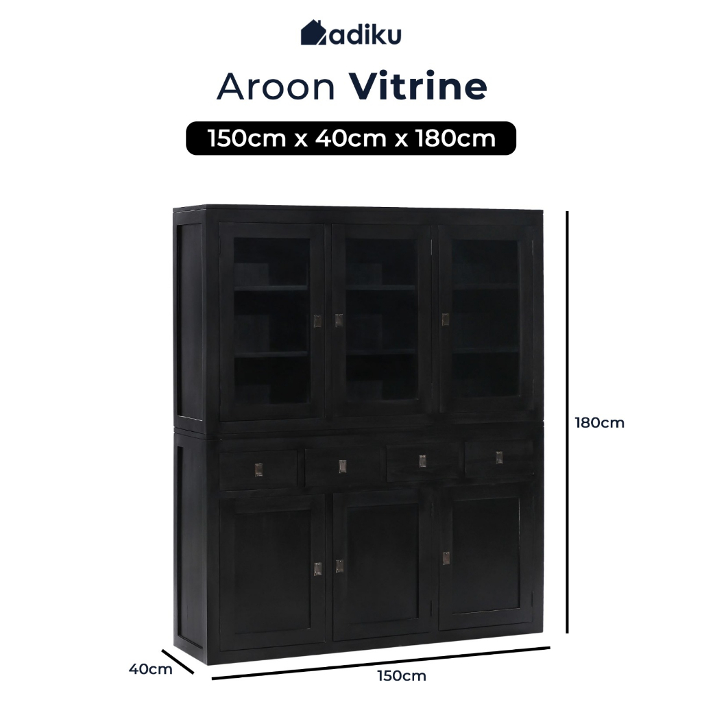 Jual Adiku.id Lemari Vitrine Aroon/Buffet Klasik/Kichen Dresser ...