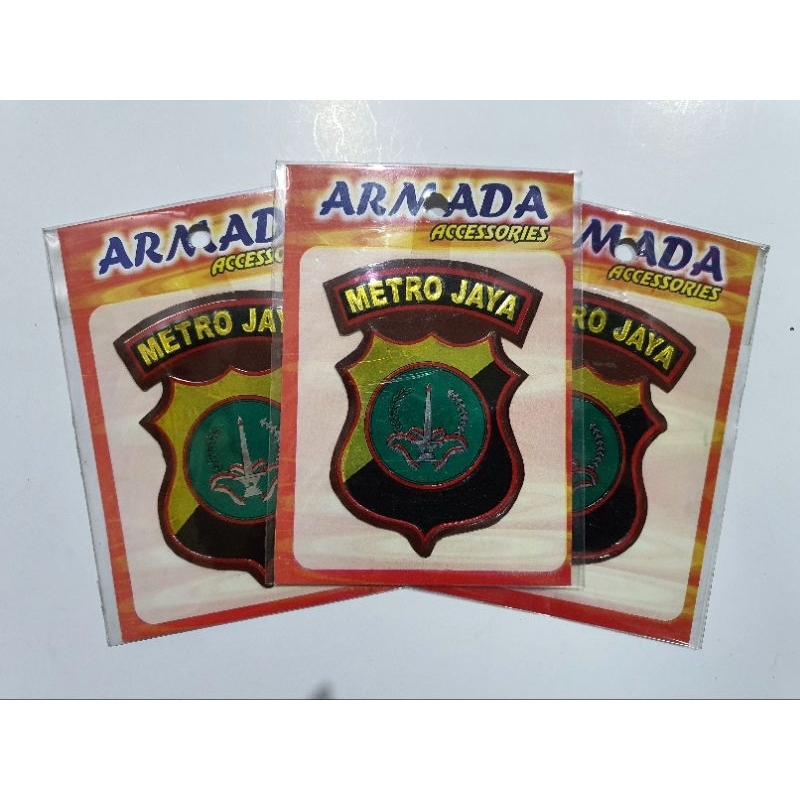 Jual Stiker PVC Kilap Metro Jaya | Stiker PVC Kilap Army ( 1pcs ...