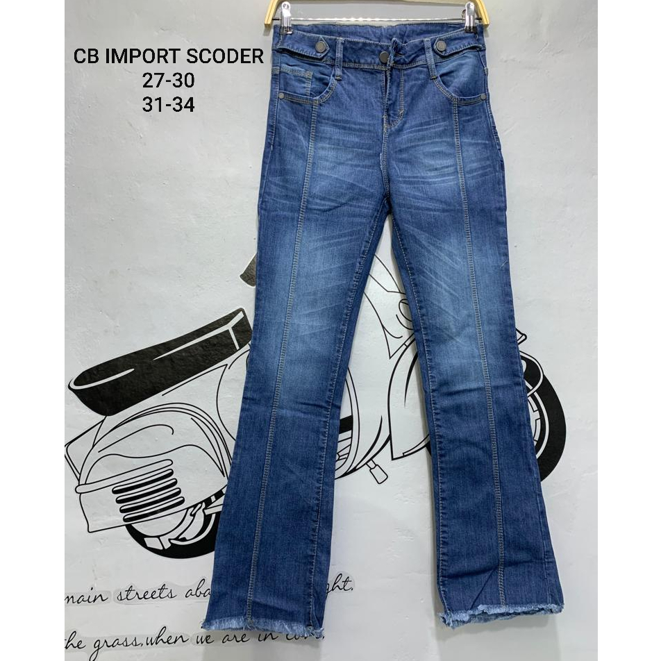 Jual Celana Jeans Cutbray Scoder Variasi List Depan Terbaru size 27-34 ...