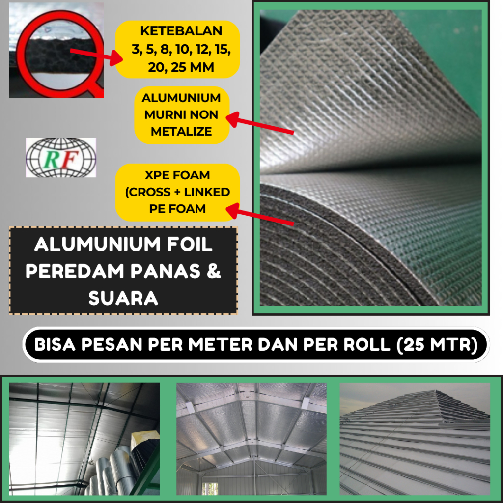 Jual Peredam Panas Atap Alumunium Foil Atap Thermal Foam Insulation