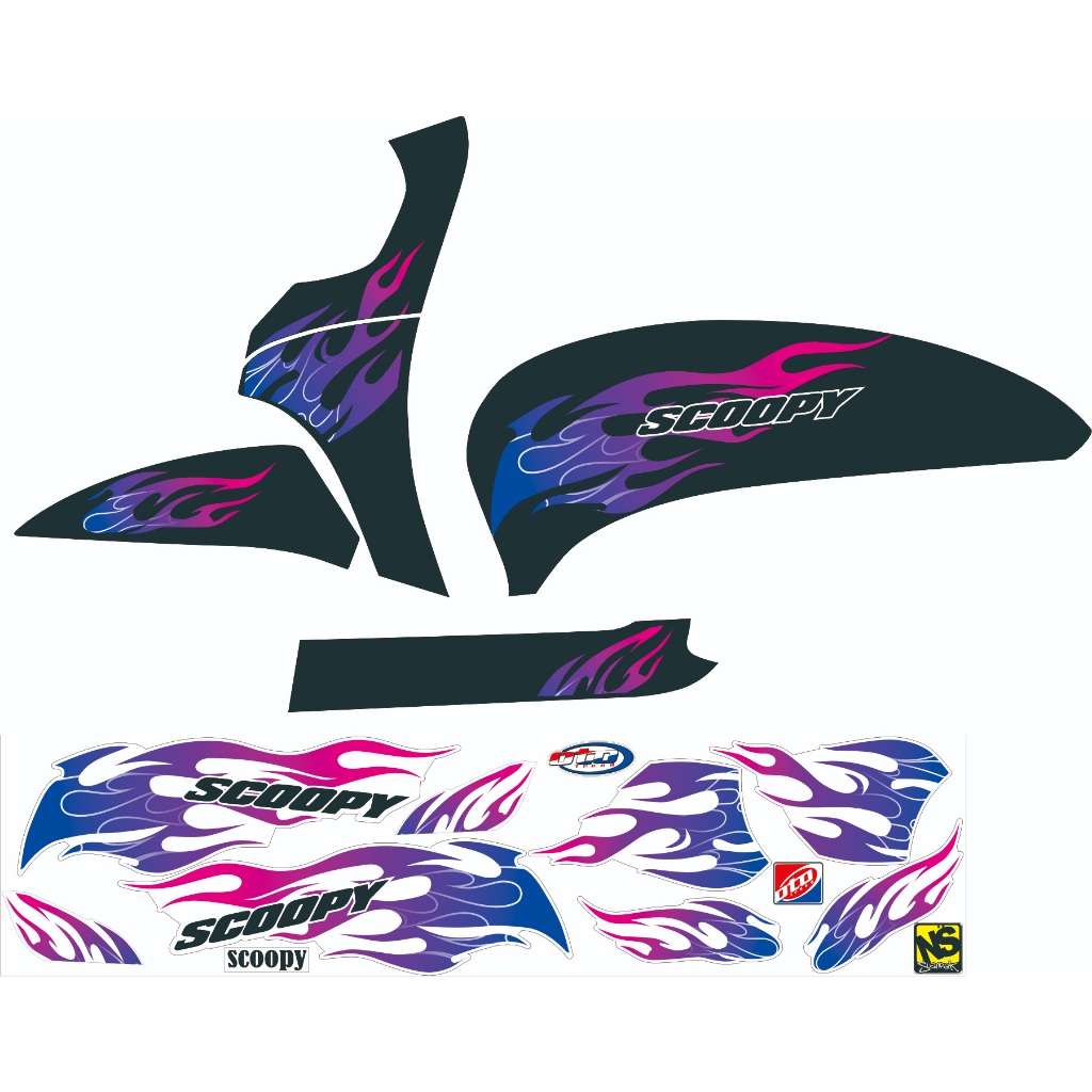 Jual Striping Sticker Scoopy All New 2017-2024 Lis Polet Sticker Motif ...