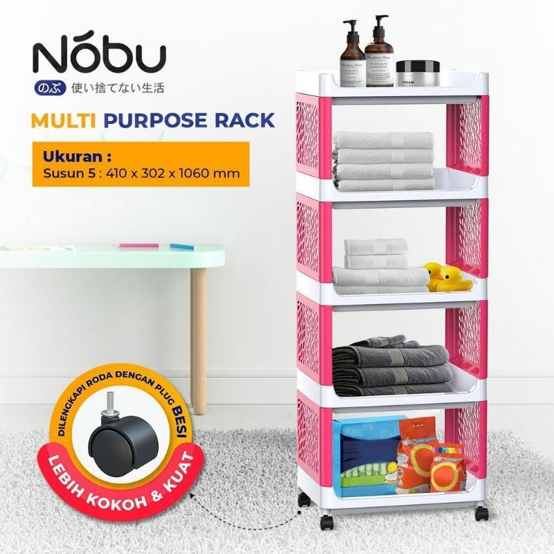 Jual Rak Apartemen RODA 5 Susun NOBU Rak Serbaguna Rak Yoyo Roda Rak ...
