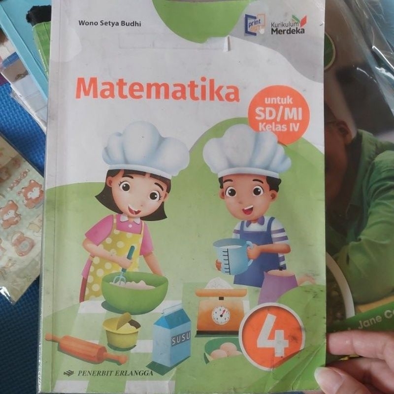 Jual buku paket matematika kelas 4 SD ESPS kurikulum merdeka | Shopee ...