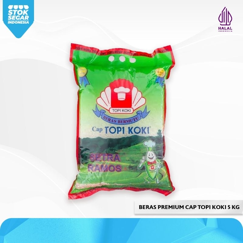 Jual Beras Cap Topi Koki Hoki 5kg | Shopee Indonesia