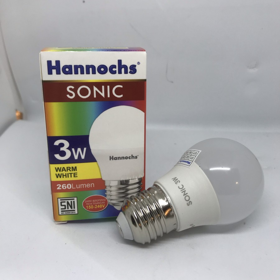 Jual Led Bulb Hannochs Sonic 3W 3watt Putih / Kuning E27 | Shopee Indonesia