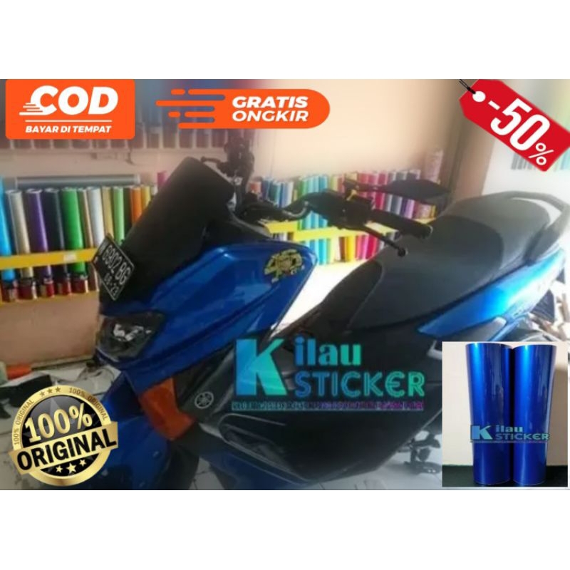 Jual Stiker Motor Skotlet Motor Candy Warna Biru Stiker Skotlet Motor ...