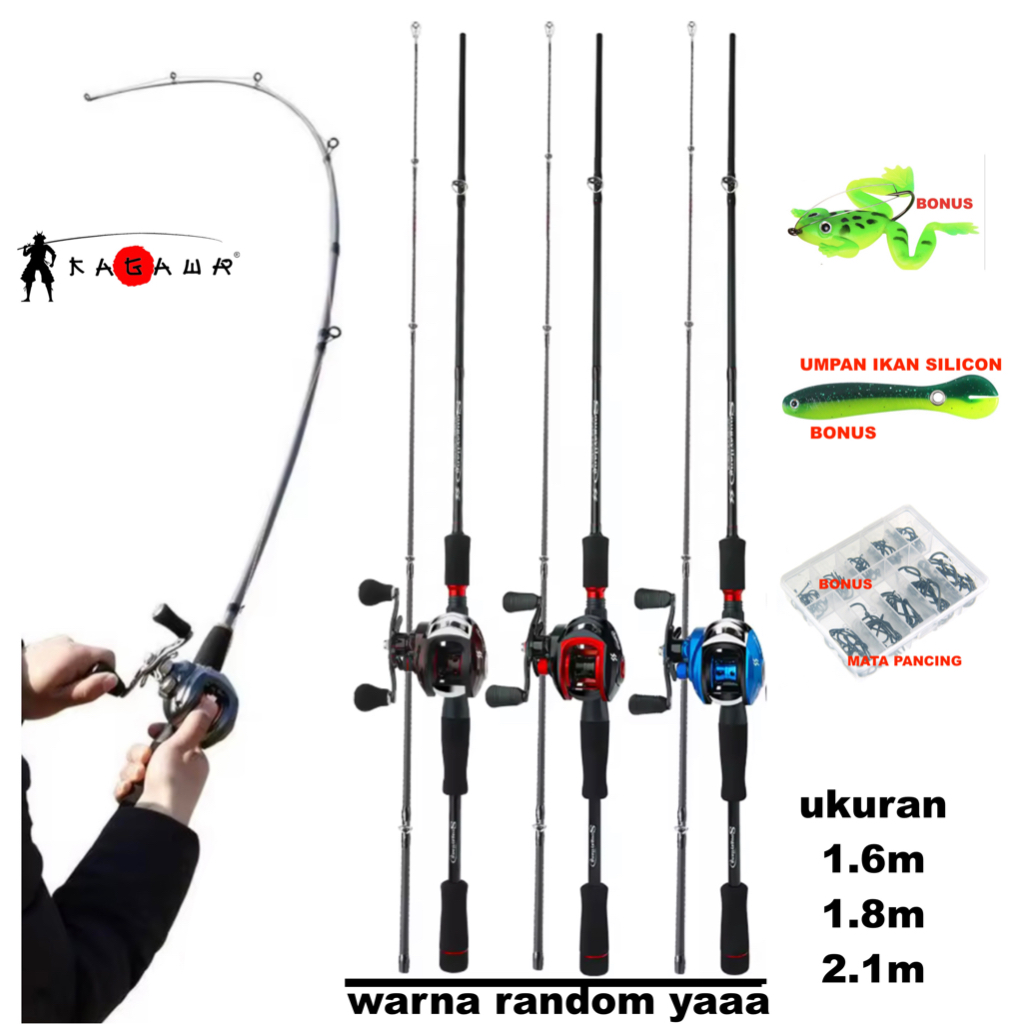Jual SET JORAN PANCING CASTING ML/UL ULTRALIGHT WARNA HITAM CARBON FIBER SPINNING DAN ...