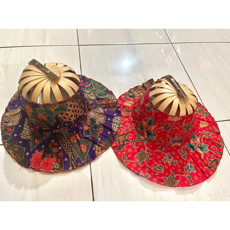 Jual Topi batik Rotan / oleh oleh khas Jogja / Topi Etnik | Shopee ...