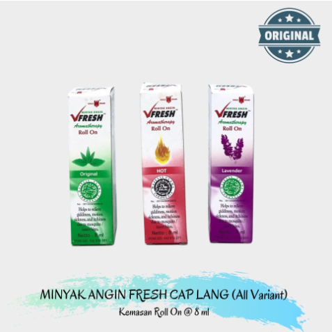 Jual VFRESH MINYAK ANGIN AROMATHERAPY ROLL ON CAP LANG FRESH | Shopee ...