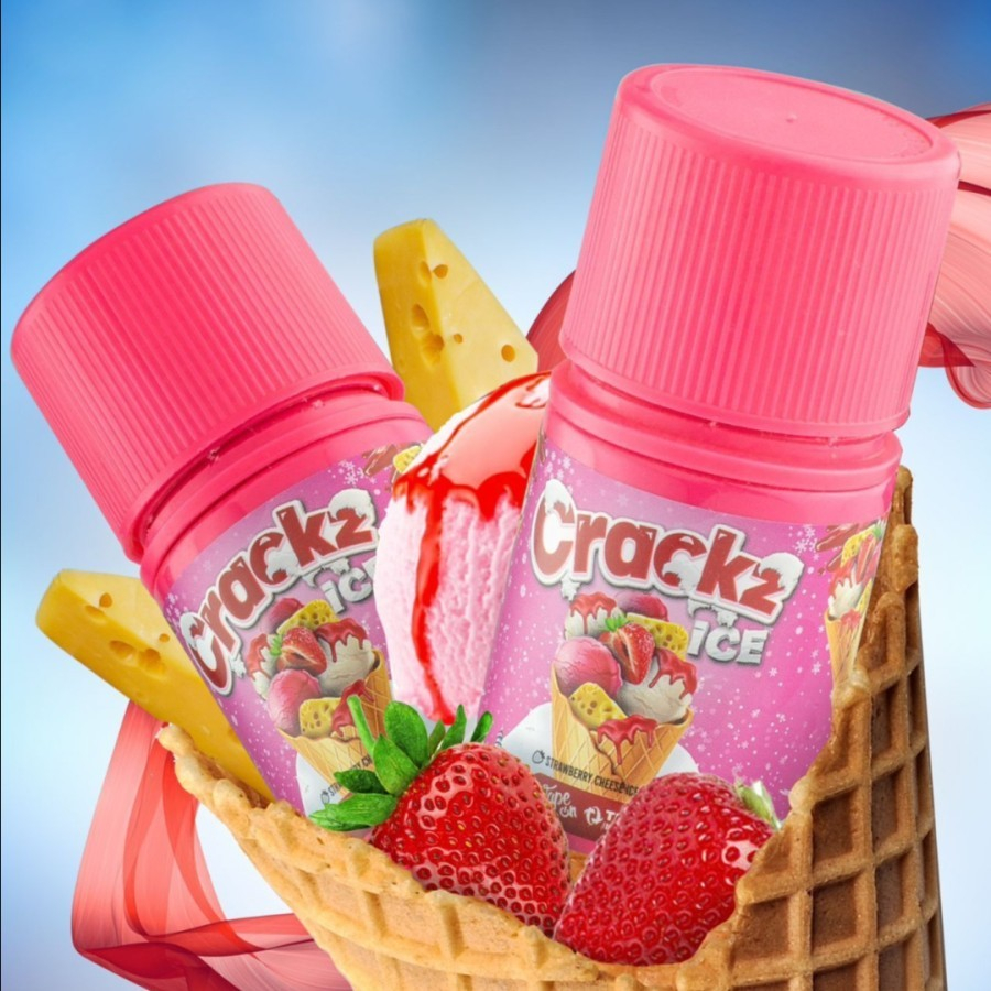Jual LIQUID CRACKZ ICE V1 STRAWBERRY CHEESE ICE CREAM 60ML | Shopee ...