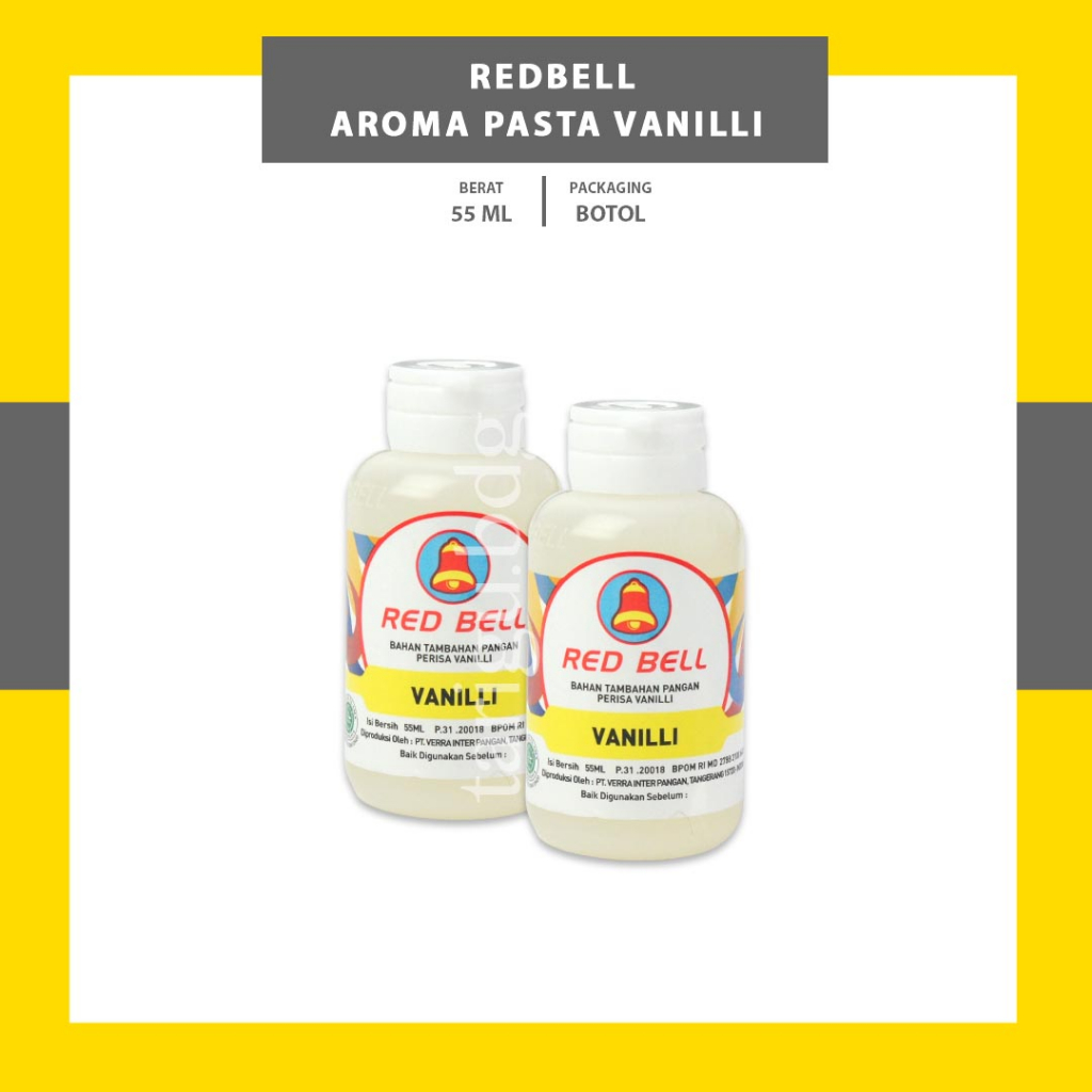 Jual VANILLI RED BELL PERISA PASTA MAKANAN 55ML - REDBELL AROMA PASTA ...